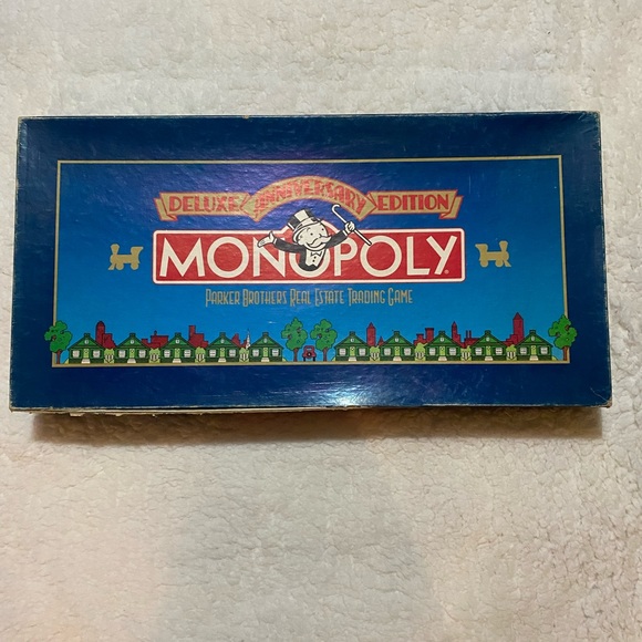 Monopoly Board Game | Games | Vintage 985 Deluxe Anniversary Edition ...